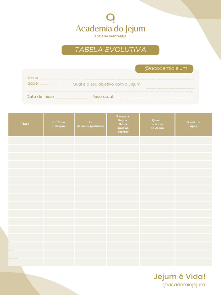 01Tabela+Evolutiva+AJ | PDF