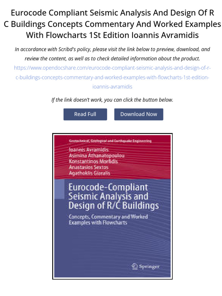 Eurocode Compliant Seismic Analysis and Design of R C Buildings ...