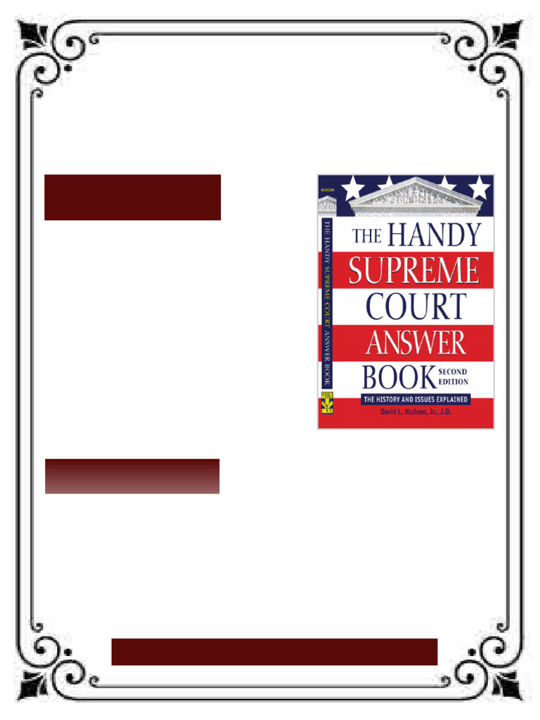 The Handy Supreme Court Answer Book The History and Issues Explained ...