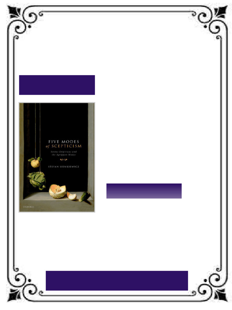 Five Modes of Scepticism: Sextus Empiricus and the Agrippan Modes ...