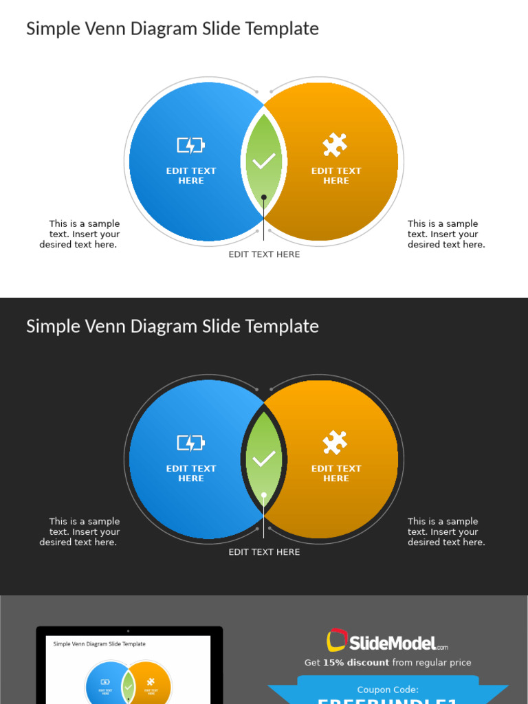 FF0575 01 Simple Venn Diagram Slide Powerpoint Template 16x9 1 | PDF