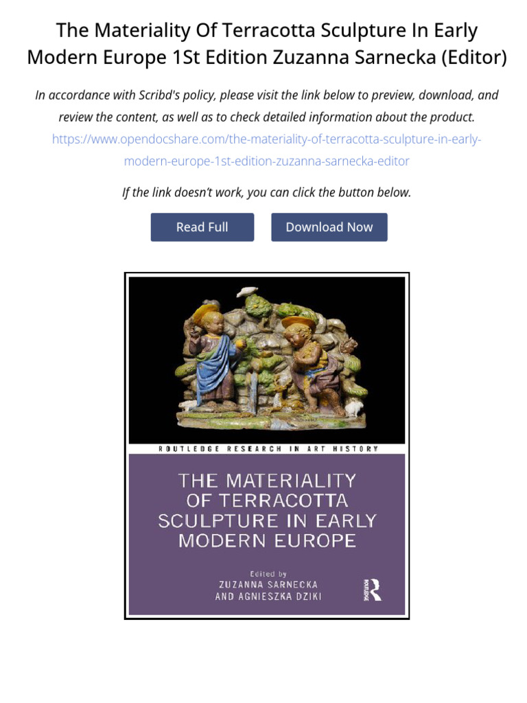 The Materiality of Terracotta Sculpture in Early Modern Europe 1st ...