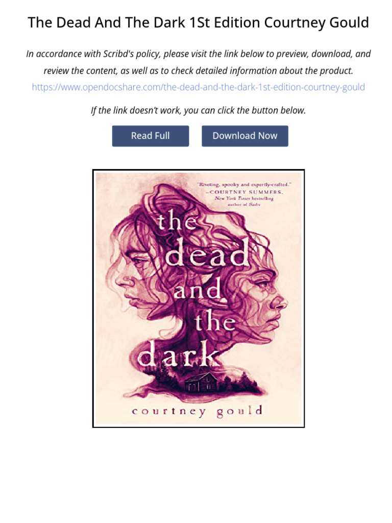 The Dead and the Dark 1st Edition Courtney Gould | PDF