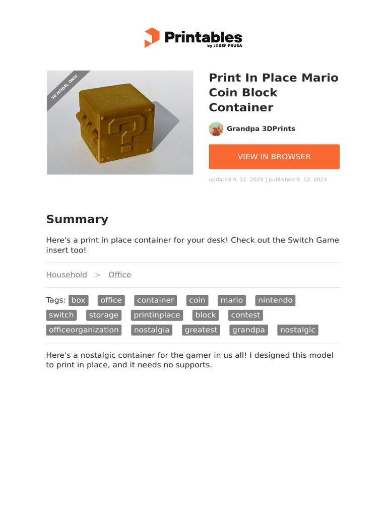 565769 Print in Place Mario Coin Block Container e9f7e19e b9f2 42a6 ...