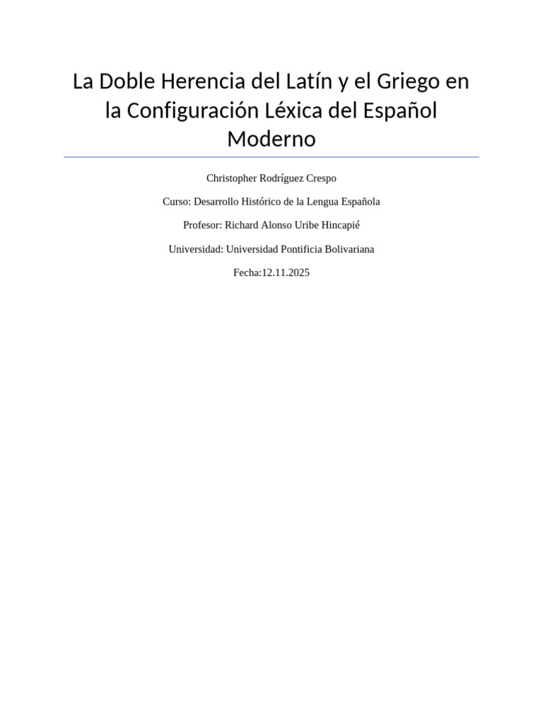 Ejercicio final 2025 | PDF | latín | Lengua española