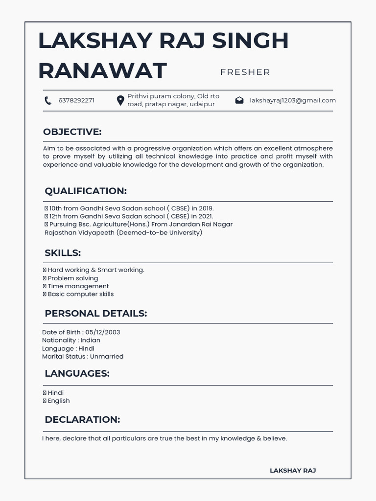 Black and White Clean Professional A4 Resume - 20250511 - 111003 - 0000 ...