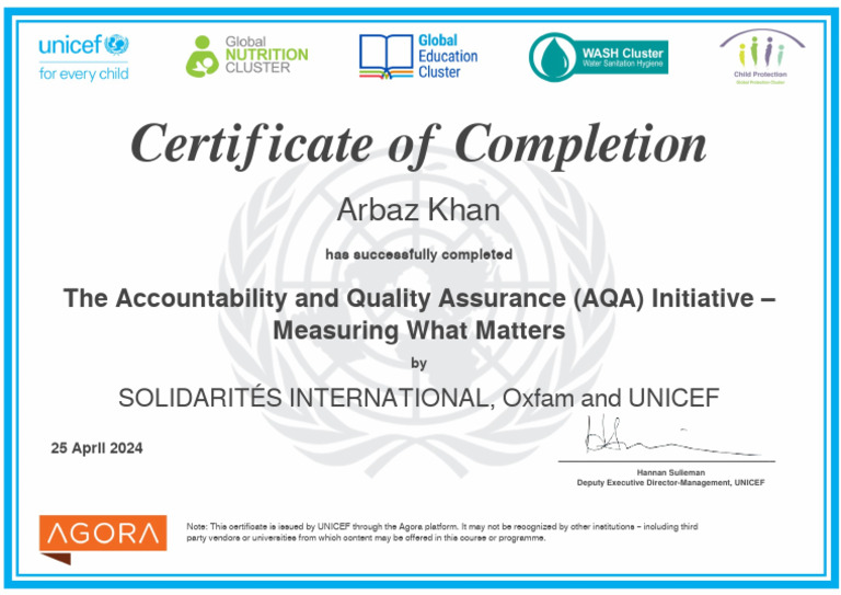 AQA Self-paced Course_Course Certificate | PDF