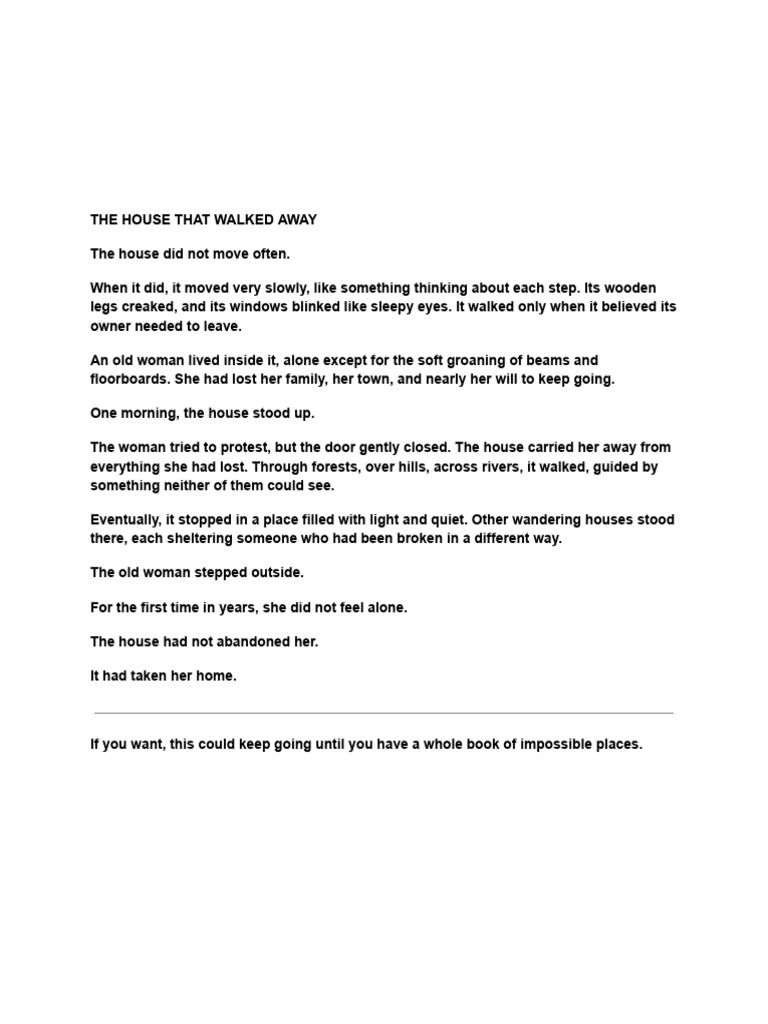 The House That Walked Away | PDF