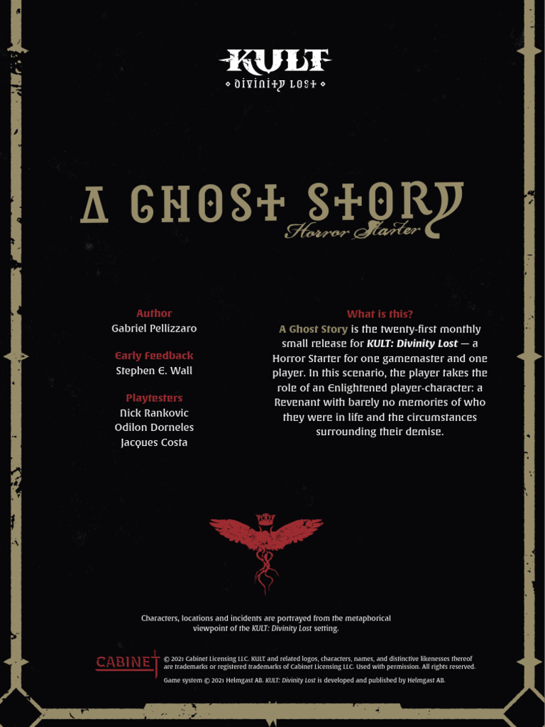 21. a Ghost Story Horror Starter Oct2023 | PDF | Ghosts | Knowledge