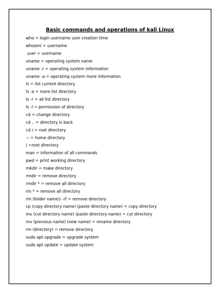 Kali Linux | PDF | Sudo | Directory (Computing)