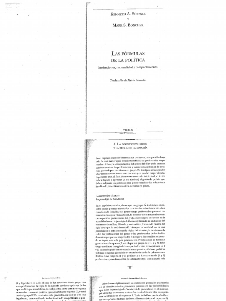 Shepsle y Bonchek, Cap. 4 | PDF