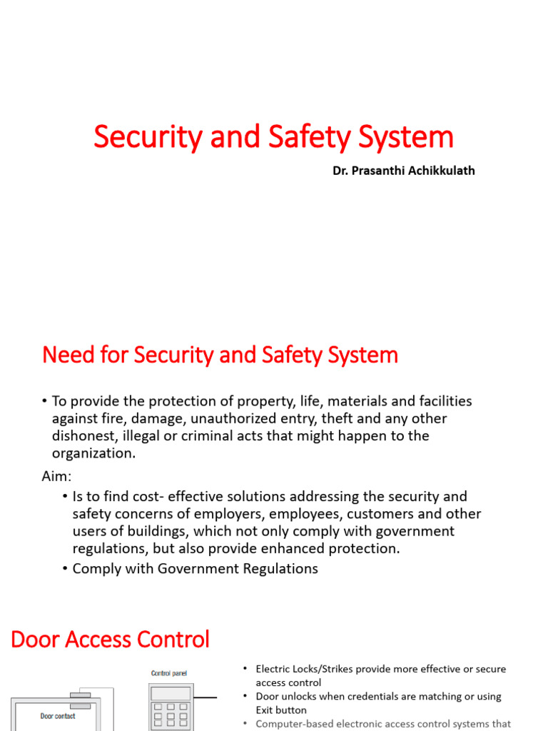 Security and Safety System | PDF | Access Control | Radio Frequency Identification