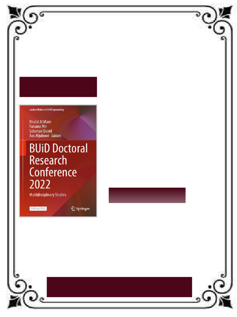 BUiD Doctoral Research Conference 2022 Multidisciplinary Studies Khalid ...