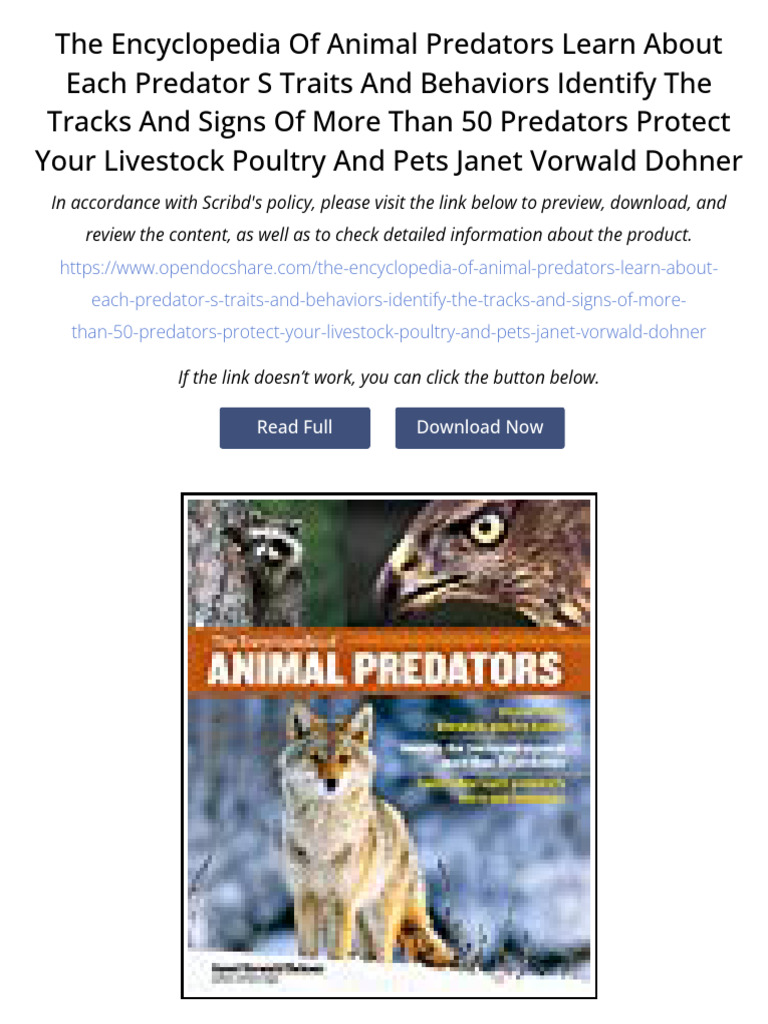 The Encyclopedia of Animal Predators Learn about Each Predator s Traits ...