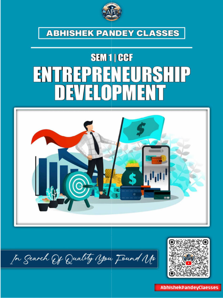Entrepreneur Development Sem-1 CCF Main Book | PDF