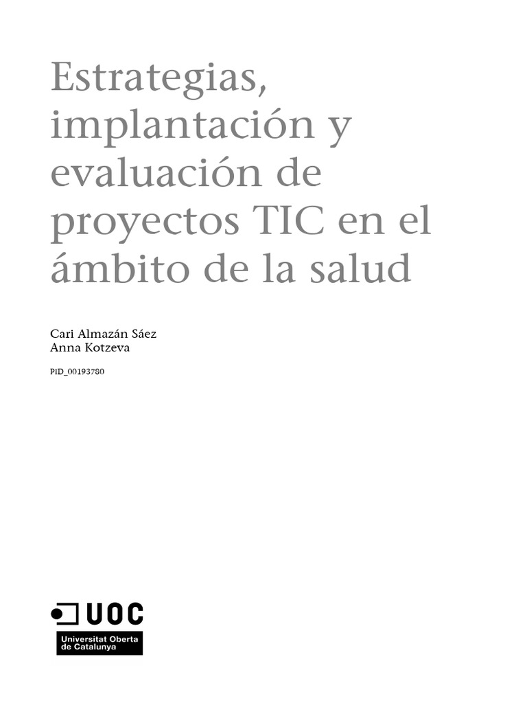 Estrategias, Implantación y Evaluación de Las TIC en Salud_Módulo 1 | PDF | Evidencia basada en ...