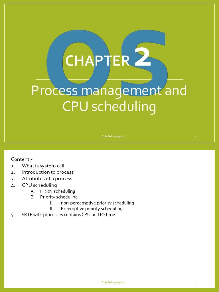 Chapter 2 Process Manage CPU Process Scheduling | PDF | Scheduling ...