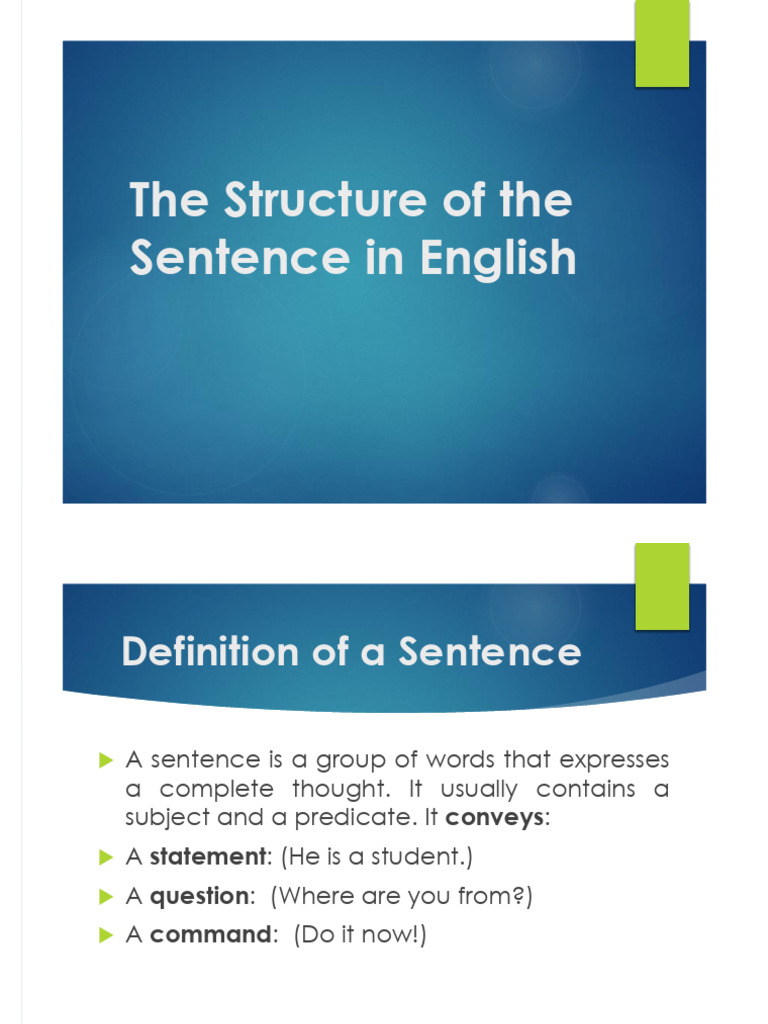 Grammar1 - Lecture 7 Sentence Structure | PDF | Adjective | Adverb