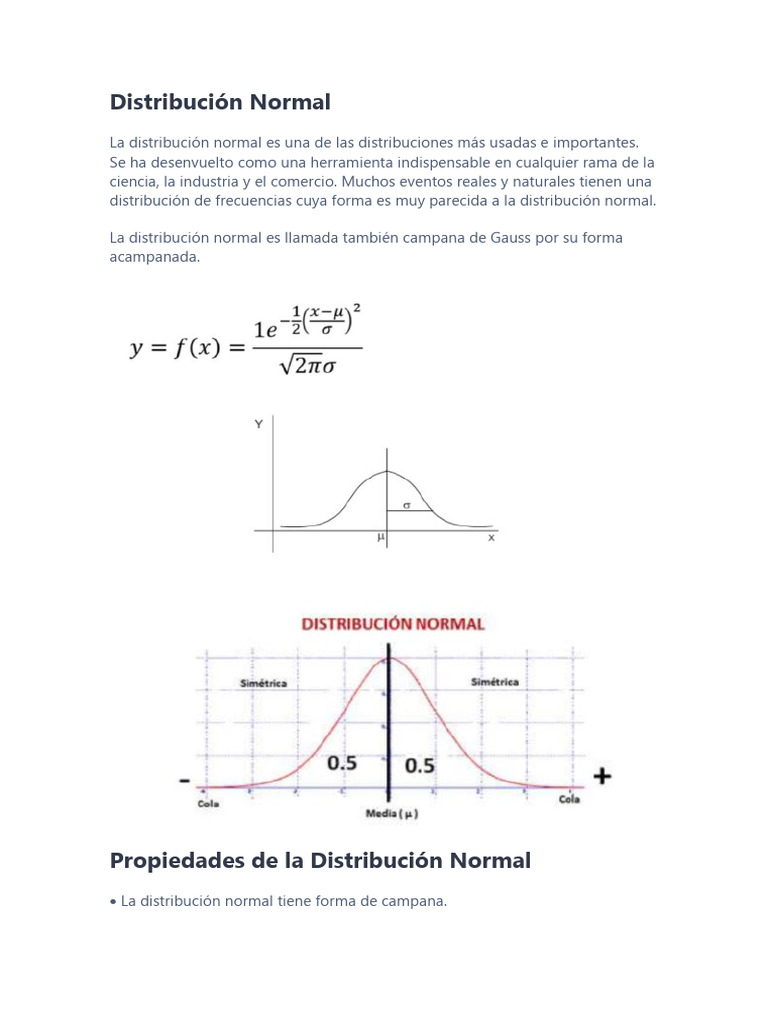 Propiedades y Ejercicios de la Distribución Normal | PDF | Distribución ...