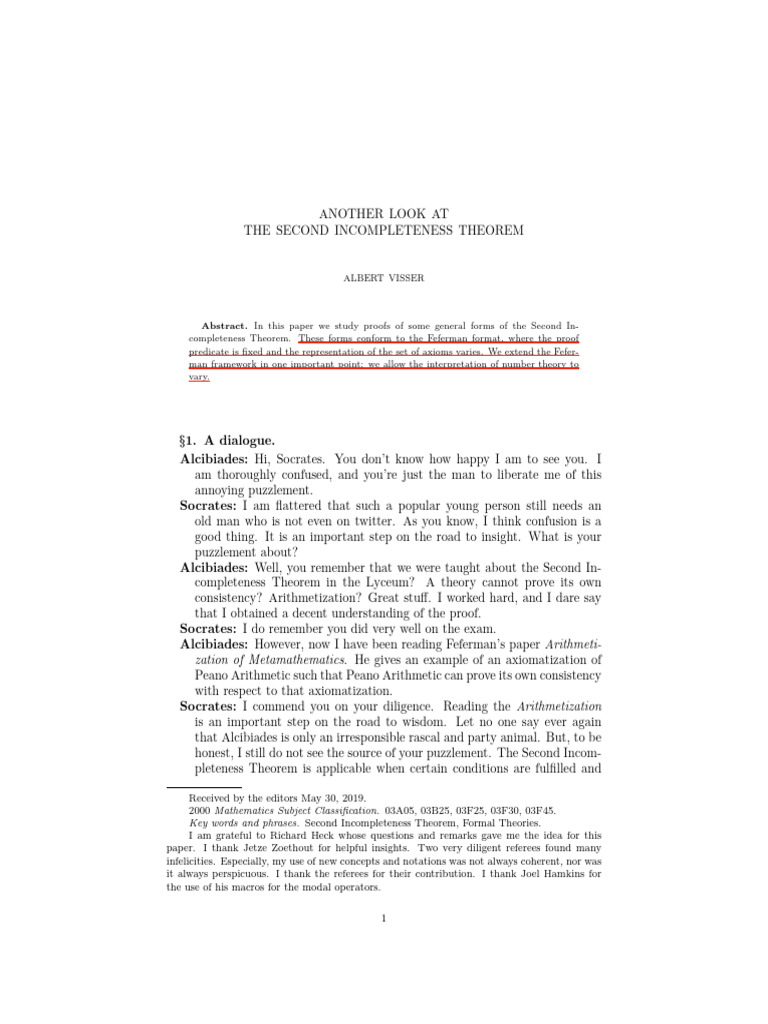 Another Look (Visser) | PDF | Theorem | Axiom