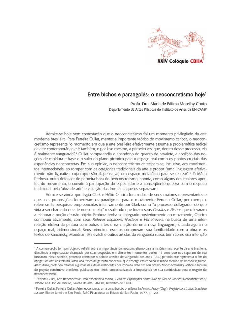 Neoconcretismo: Impacto na Arte Brasileira | PDF | Avant Garde | Brasil