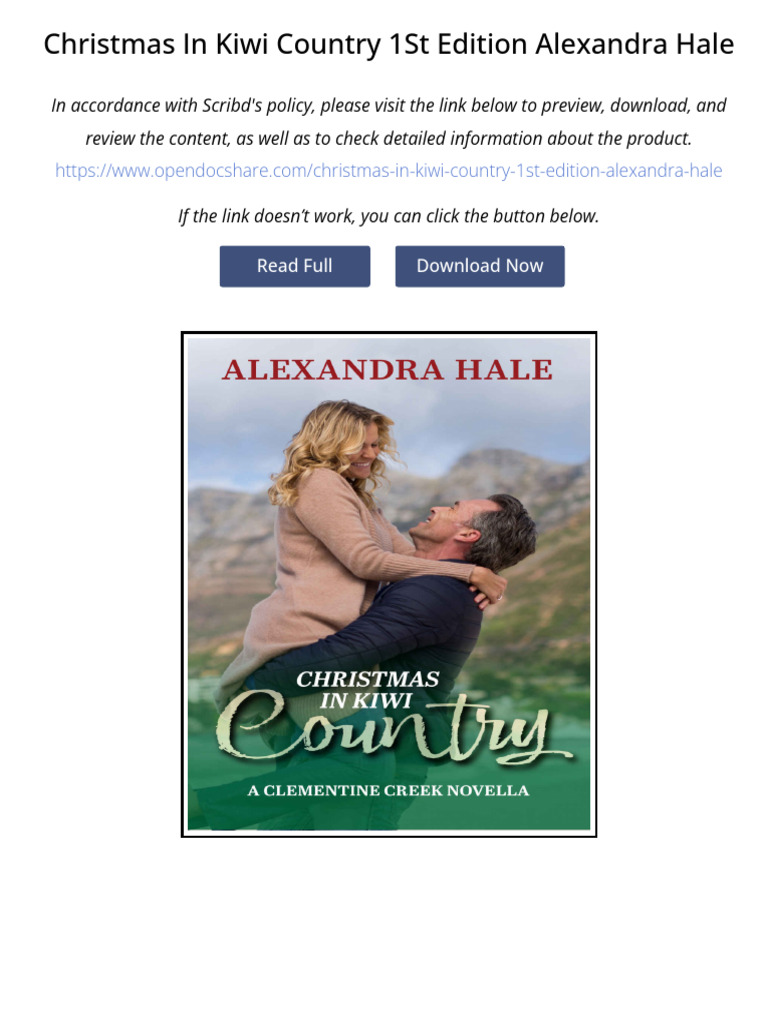 Christmas in Kiwi Country 1st Edition Alexandra Hale | PDF