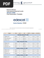 Edexcel IAL Timetable October 2025 | PDF | Physics | Biology