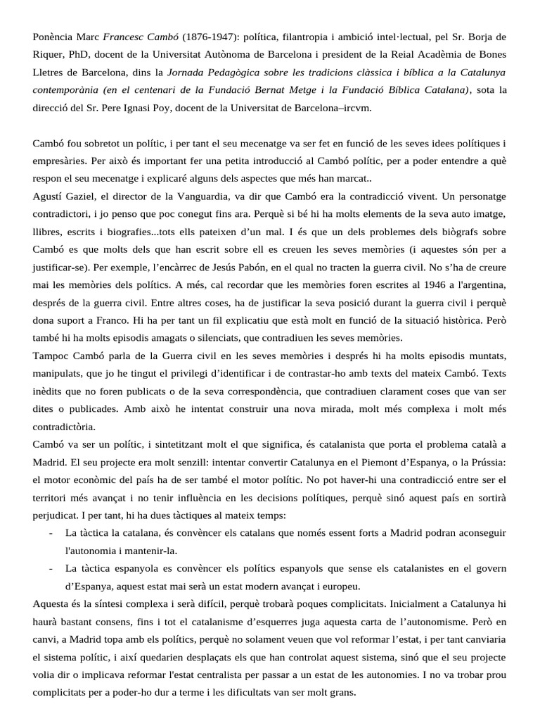 Cambó | PDF