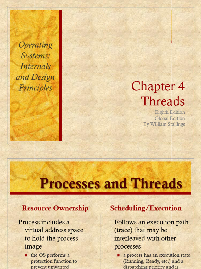 CH04 - Threads 2 | PDF | Thread (Computing) | Process (Computing)