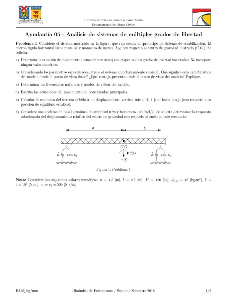 CIV235 20182 Ay05 | PDF | Ecuaciones | Fenomeno fisico