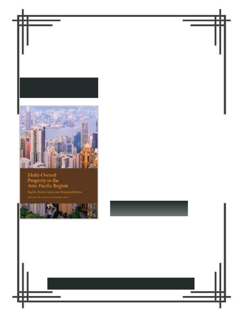 Multi-Owned Property in the Asia-Pacific Region: Rights, Restrictions ...