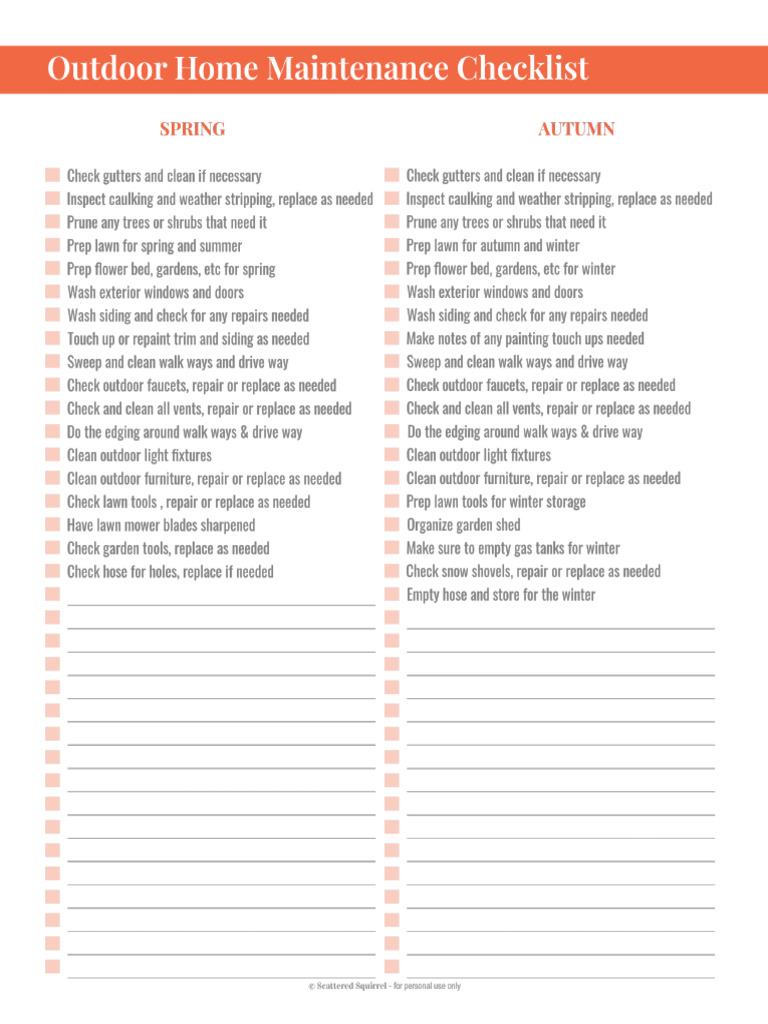 Outdoor Home Maintenance | PDF