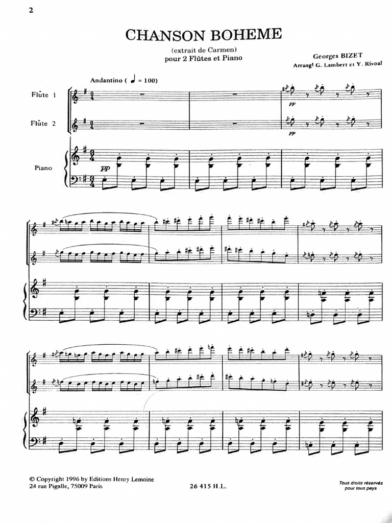 Chanson Bohemia | PDF | Musical Forms | Musical Compositions