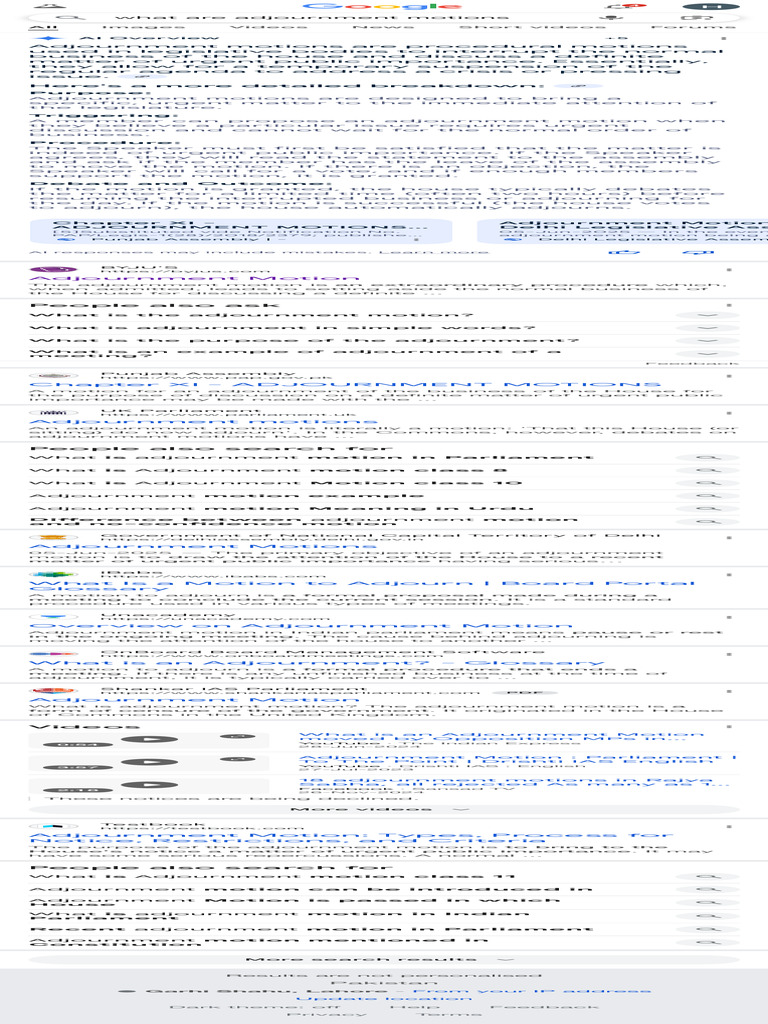What Are Adjournment Motions - Google Search | PDF | Government ...
