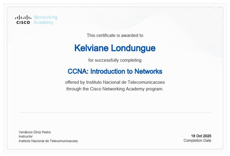 CCNA Introduction to Networks Certificate Kelvianelondungue34 Gmail Com ...