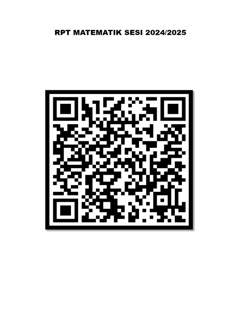 Rpt Matematik Sesi 2024 Qr Code | PDF