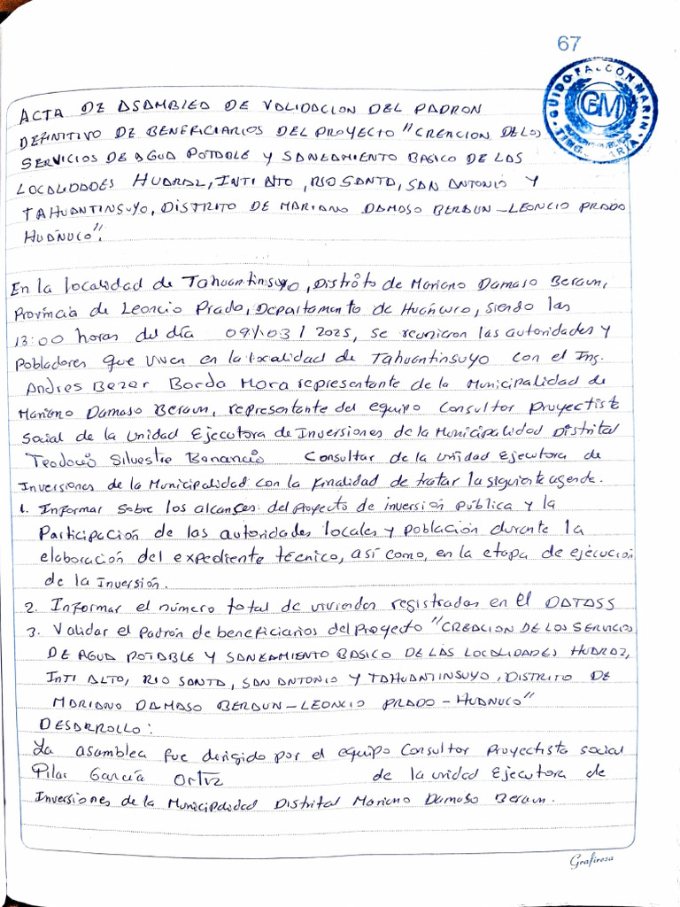 validacion padron Tahuantinsuyo | PDF