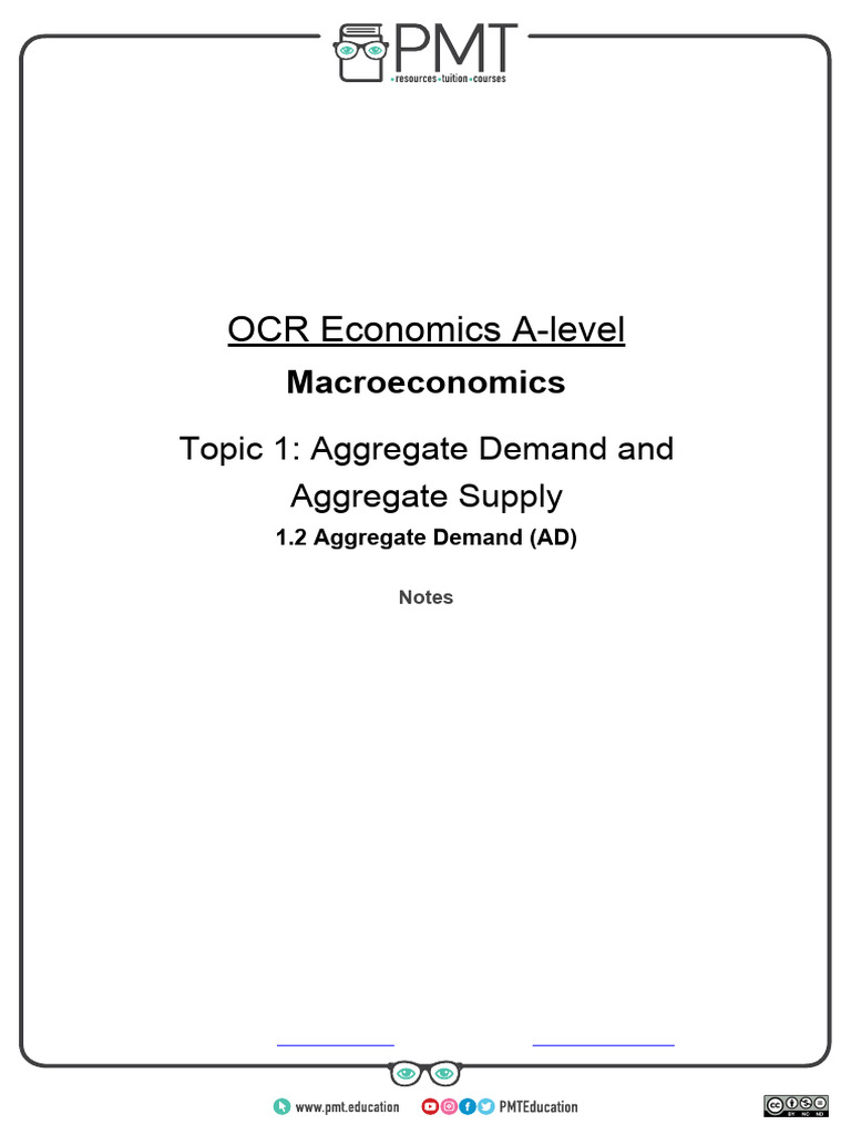 Aggregate Demand in Macroeconomics | PDF | Government Budget Balance ...