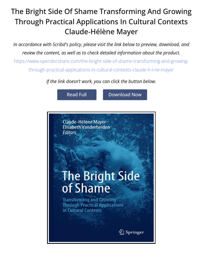 The Bright Side of Shame Transforming and Growing Through Practical ...