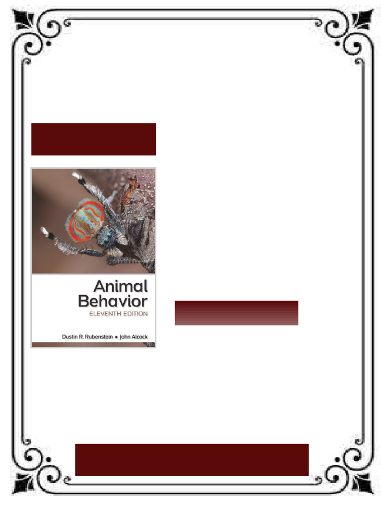 Animal Behavior: An Evolutionary Approach 11th Edition Dustin R. Rubenstein And John Alcock ...