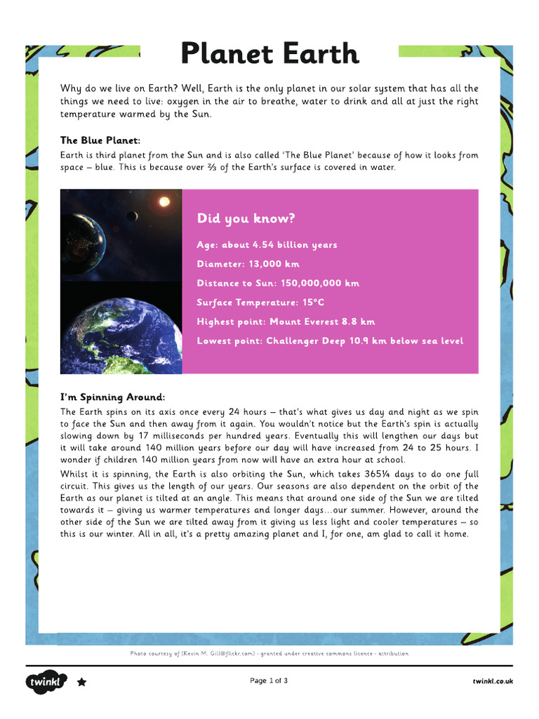 Planet Earth | PDF | Earth | Planets