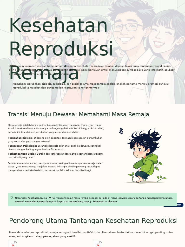 Kesehatan Reproduksi Remaja di Indonesia | PDF