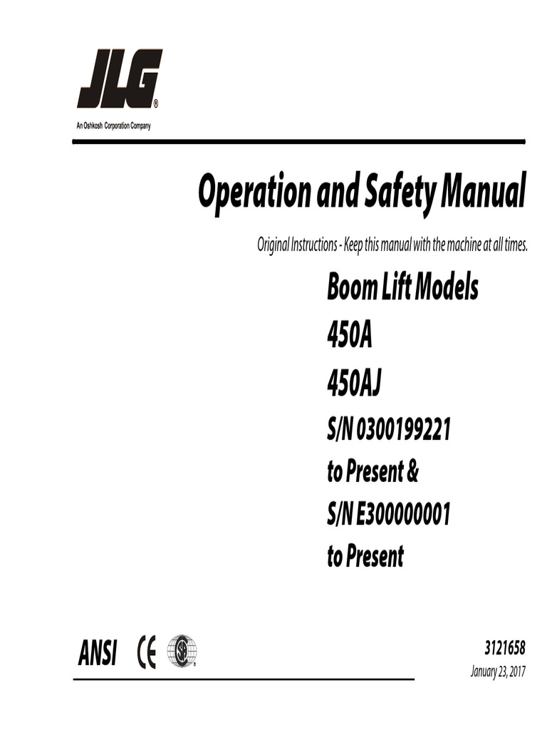 Jlg 450aj En | PDF | Wound | Safety