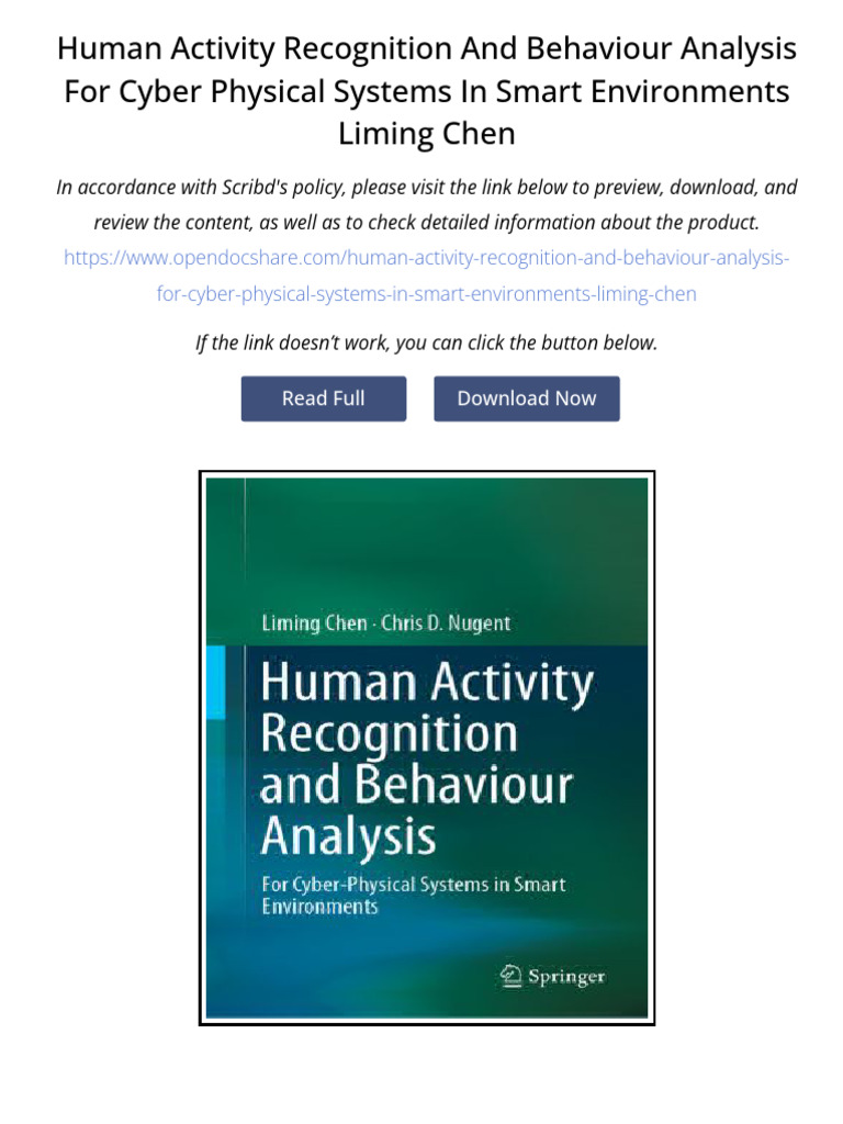 Human Activity Recognition and Behaviour Analysis For Cyber Physical ...