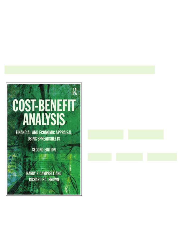 Cost Benefit Analysis Financial and economic appraisal using ...