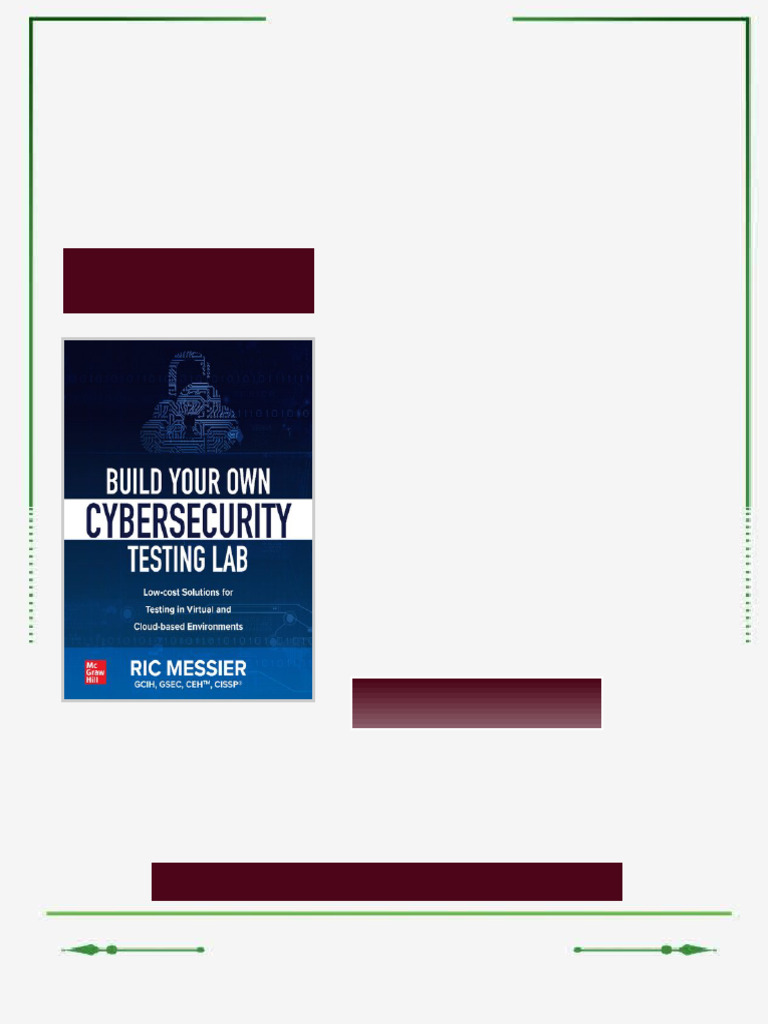 Build Your Own Cybersecurity Testing Lab: Low-cost Solutions for ...