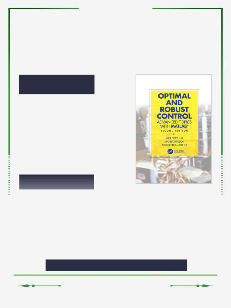 Optimal and Robust Control: Advanced Topics with MATLAB®, 2nd Edition Fortuna eBook scholarly ...