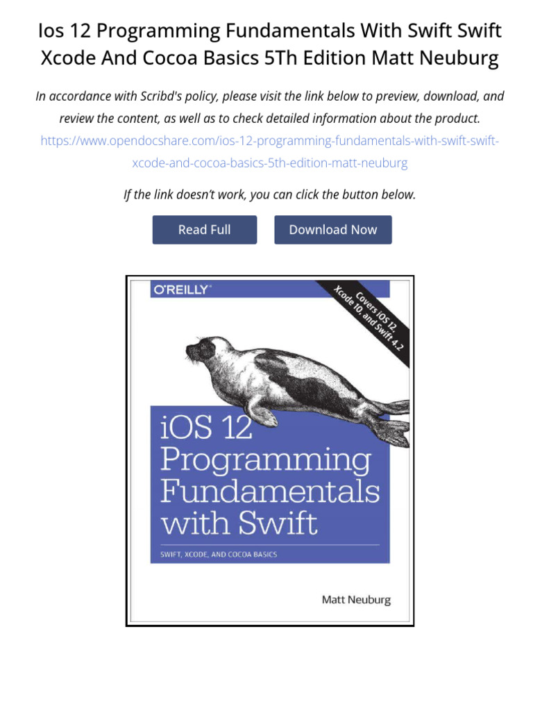 iOS 12 Programming Fundamentals with Swift Swift Xcode and Cocoa Basics ...