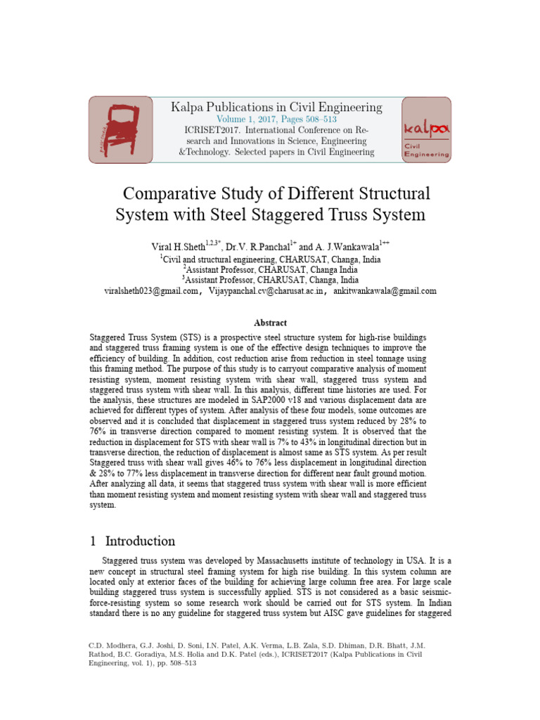Comparative Study of Different Structural Systems | PDF | Beam (Structure) | Truss