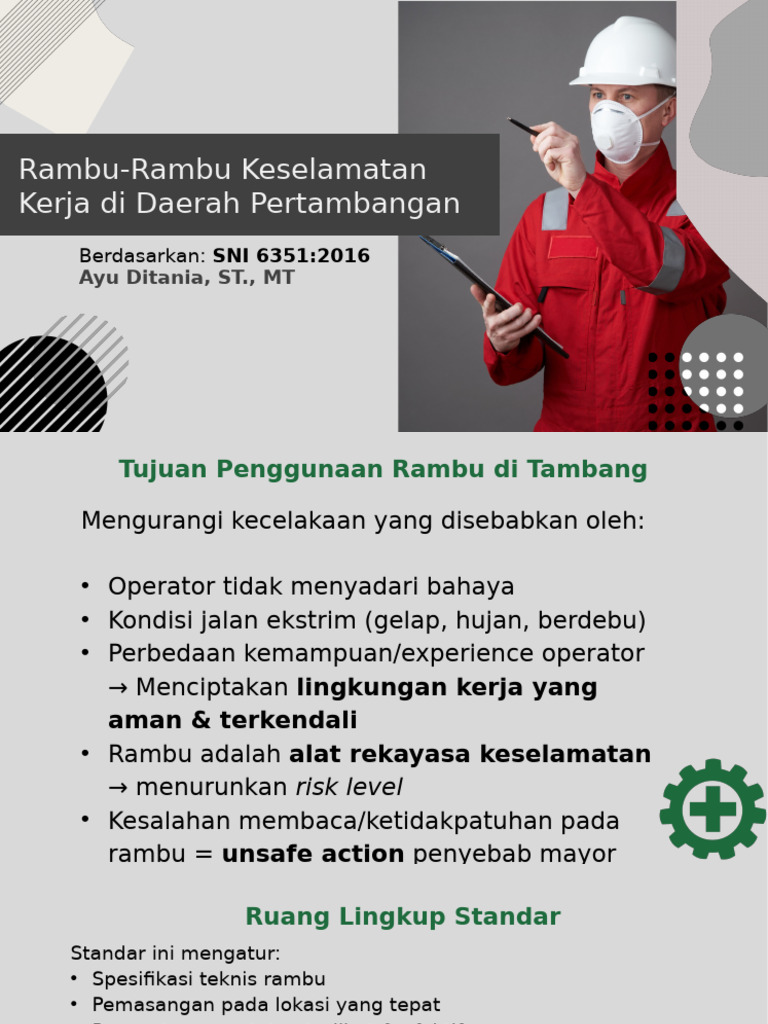 Rambu-Rambu Keselamatan Didaerah Tambang | PDF